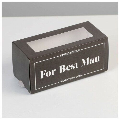 Коробка для макарун «For best man»,12 × 5.5 × 5.5 см