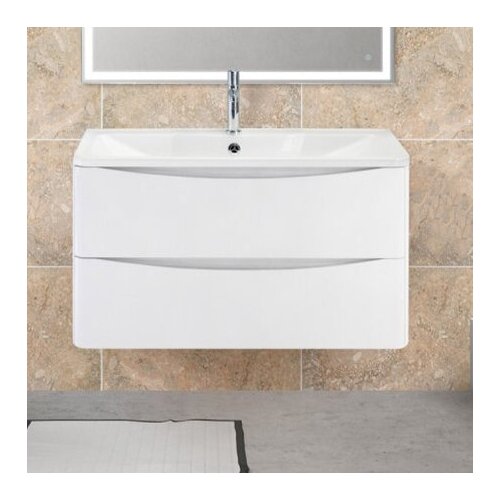 Тумба с раковиной BelBagno Acqua 80 подвесная, bianco lucido