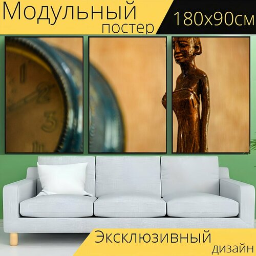 Модульный постер "Скульптура, африка, статуя" 180 x 90 см. для интерьера