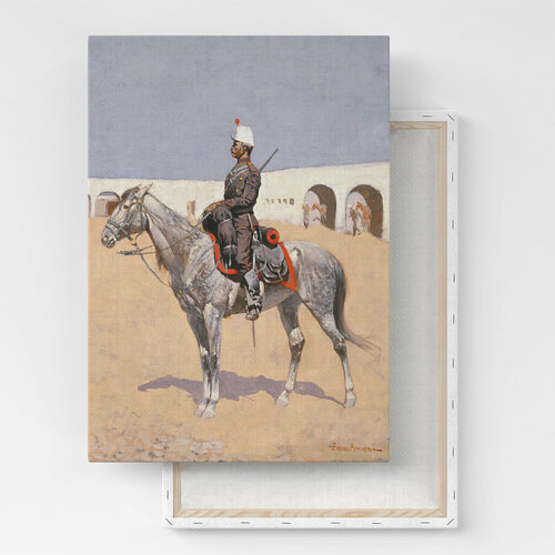 Картина на холсте, репродукция / Фредерик Ремингтон - Cavalryman of the Line / Размер 30 x 40 см