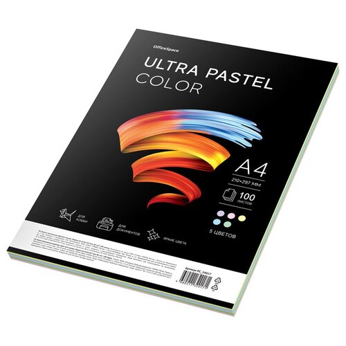 Бумага OfficeSpace A4 Ultra Pastel Color 80 г/м², 100 л, разноцветный