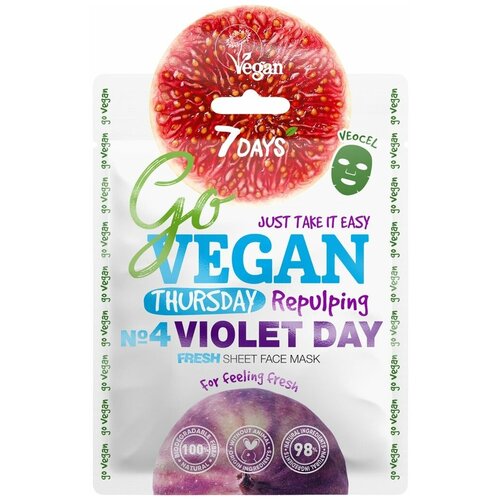 7DAYS Тканевая маска Go Vegan Thursday Violet Day, 25 г