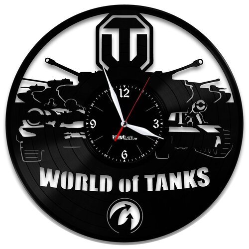 Часы из виниловой пластинки (c) VinylLab World of Tanks