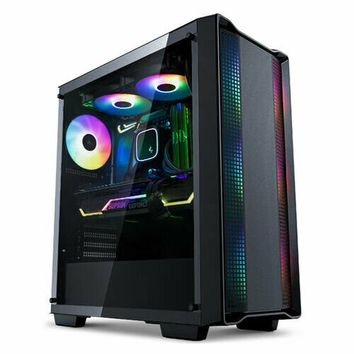 Игровой компьютер BrandStar P7887245. Ryzen 5 3600, DDR4 32GB 3200MHz, 250GB SSD + 1TB WD, RTX 4060 Ti 8GB, 750W, Windows 10 Pro, Wi-Fi