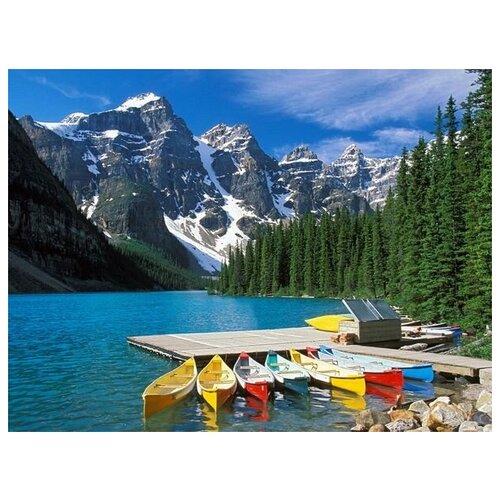 Постер на холсте Озеро в национальном парке в Канаде (Lake National Park in Canada) №1 40см. x 30см.
