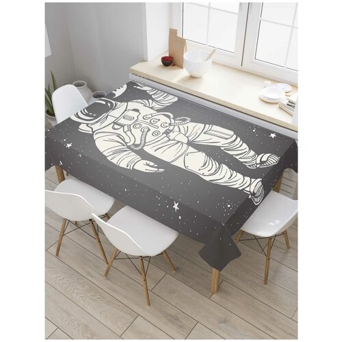 Скатерть прямоугольная JoyArty на кухонный стол "Привет из космоса" из оксфорда, 120x145 см