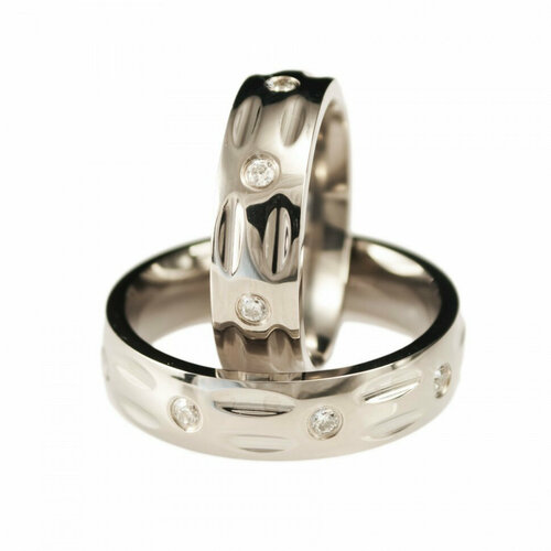 Кольцо обручальное, размер 21.5, серебряный