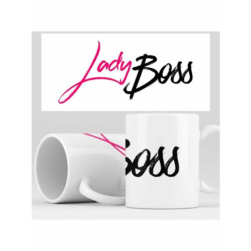 Кружка с принтом в подарок для подруги Lady Boss