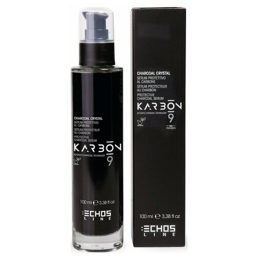 Echos Line Charcoal Cryatal - Защитный угольный флюид для волос, страдающих от химических процедур и стресс-факторов 100 мл