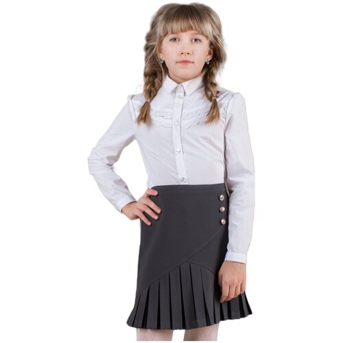 Школьная юбка Инфанта, размер 152/72, серый