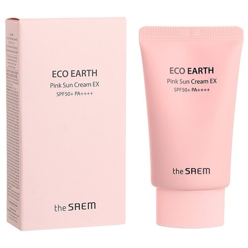 Солнцезащитный крем The SAEM Eco Earth Pink Sun Cream EX SPF50+/ PA++++ (50 мл)