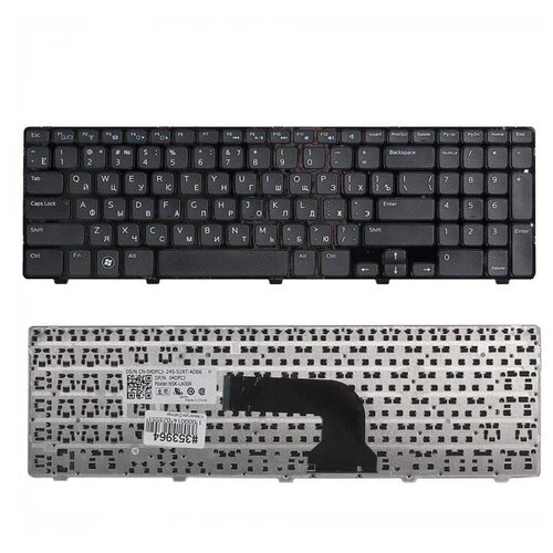 Клавиатура NSK-LA00R ZeepDeep для ноутбука Dell Inspiron 15-3521, черная с рамкой, гор. Enter