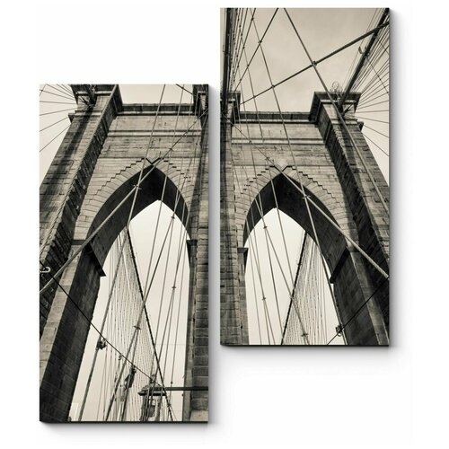 Модульная картина Бруклинский мост, винтаж 70x88