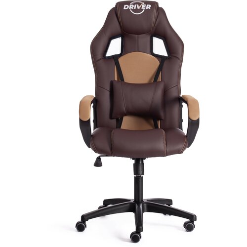 Компьютерное кресло TetChair Driver 22 игровое, обивка: искусственная кожа/текстиль, цвет: коричневый/бронза, 36-36/TW-21