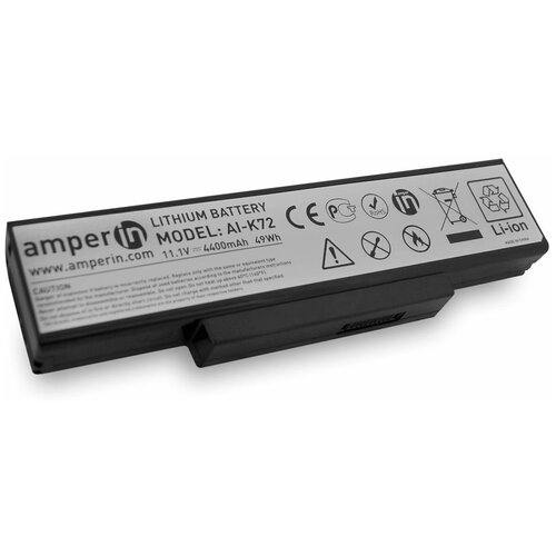 Аккумуляторная батарея Amperin для ноутбука Asus K73SM (4400mAh)