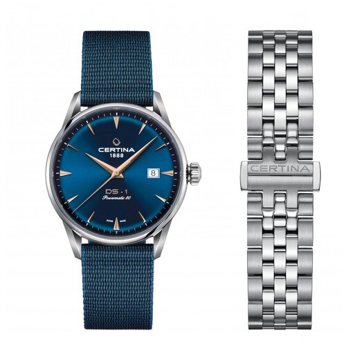 Наручные часы Certina DS-1 C029.807.11.041.02, серебряный, синий