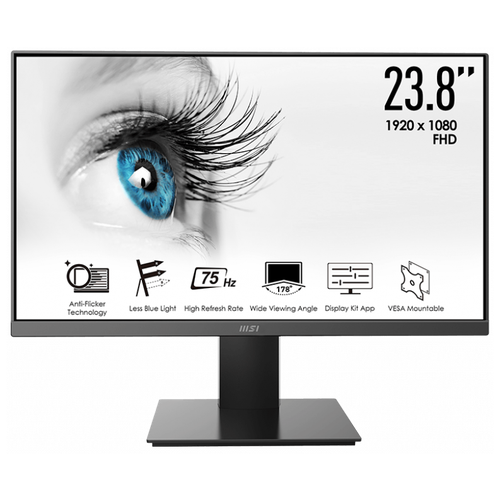 23.8" Монитор MSI PRO MP241X, 1920x1080, 75 Гц, *VA, черный