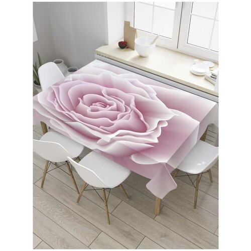 Скатерть прямоугольная JoyArty на кухонный стол "Роза макро" из оксфорда, 180x145 см