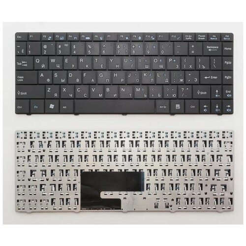 Клавиатура для ноутбука MSI MegaBook EX460 черная (черный шлейф)