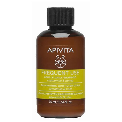 Apivita шампунь для волос Frequent Use Chamomile & Honey, 75 мл