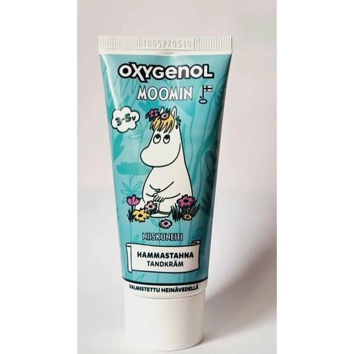 Зубная паста детская Oxygenol moomin ксилитофторид со вкусом клубники, 3-5 лет 50 ml (из Финляндии)
