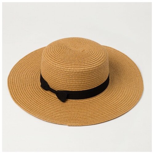 Шляпа женская MINAKU "Summer", размер 56-58, цвет коричневый , 1 шт.