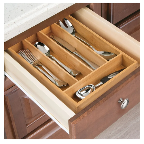 Ящик для столовых приборов Kitchen Muse KM-BCD-36 / для ложек и вилок лоток / контейнер для приборов / разделитель для ящиков в кухню