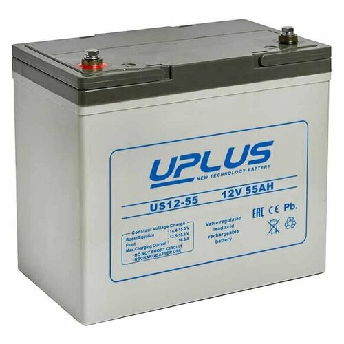 Аккумулятор для ИБП и прочего электрооборудования UPLUS US-General Purpose US12-55 12V 55 А/ч (229х138х211) AGM