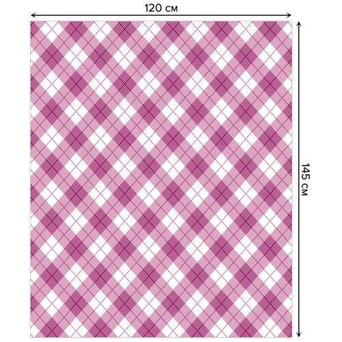 Скатерть прямоугольная JoyArty "Двухцветная клетка" из сатена, 120x145 см