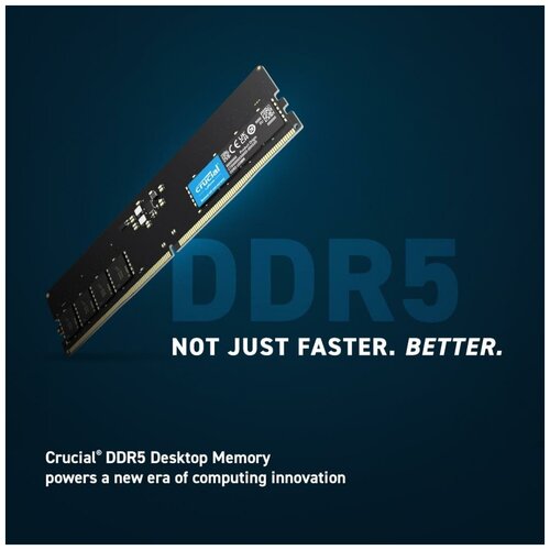 Память DDR5 16Gb 4800MHz Crucial CT16G48C40U5 RTL PC5-38400 CL40 DIMM 288-pin 1.1В dual rank