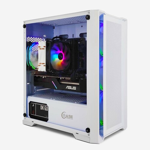 Игровой PC юкомс Ryzen 7 7700, RX 6600 8GB, HDD 1TB, SSD 240GB, 16GB DDR5, БП 500W, win 10 pro, White game case