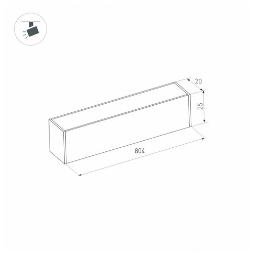 Светильник MAG-FLAT-25-L800-24W Day4000 (BK, 100 deg, 24V) (arlight, IP20 Металл)