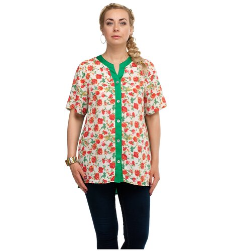 Блуза Olsi, размер 48, зеленый