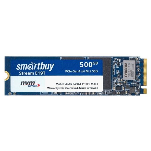 Твердотельный накопитель SmartBuy Stream E19T 500 ГБ M.2 Stream E19T (SBSSD-500GT-PH19T-M2P4)