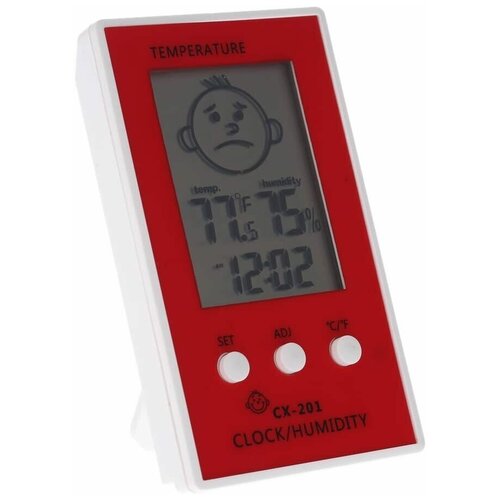 Электронный термометр гигрометр метеостанция комнатная часы календарь будильник CX-201