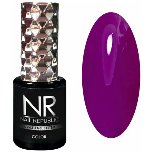 Nail Republic гель-лак для ногтей Color, 10 мл, 10 г, 153 неон сиреневый