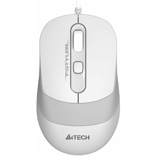 Мышь A4Tech Fstyler FM10S белыйсерый оптическая 1600dpi silent USB 4but