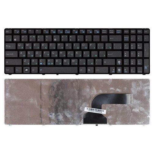 Клавиатура для ноутбука Asus B53F, русская, черная с рамкой, с маленькой кнопкой Enter