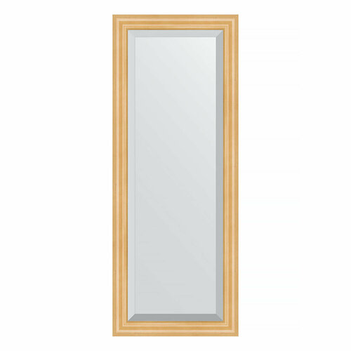 Зеркало с фацетом в багетной раме - сосна 62 mm