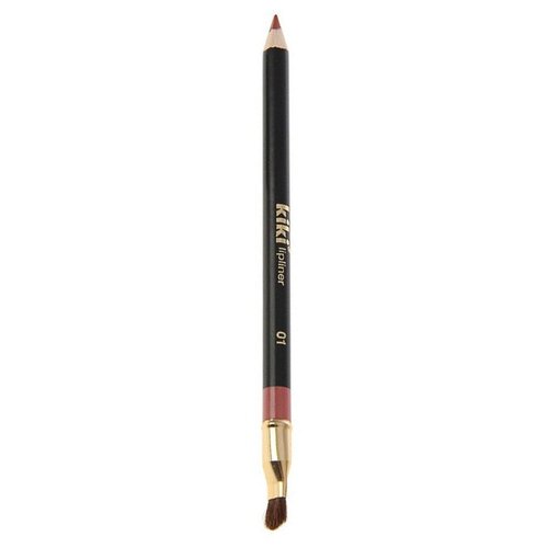 Стойкий нюдовый косметический карандаш для контуринга губ Kiki 01 с кисточкой, оттенок карамель
