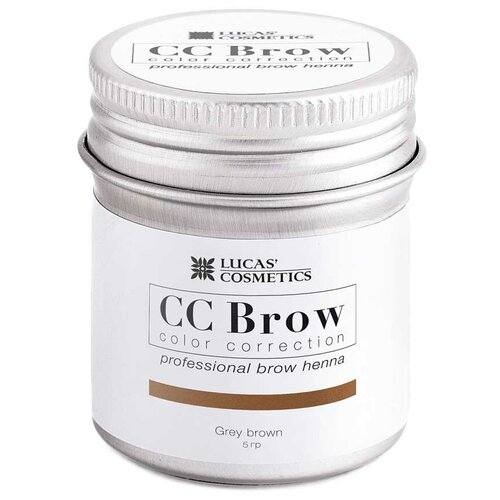 CC Brow Хна для бровей в баночке 5 г, grey brown, 5 мл, 5 г