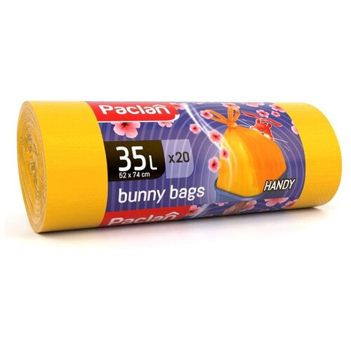 Мешки для мусора Paclan Bunny Bags Aroma 35 л, 20 шт., желтый