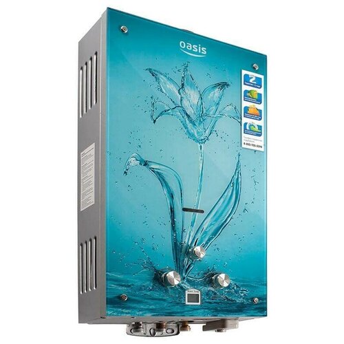 Проточный газовый водонагреватель Oasis Glass 20SG, цветок