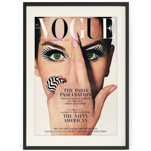 Плакат на стену с обложкой Вог (Vogue) Ирвин Пенн 1964 год 70 x 50 см в тубусе