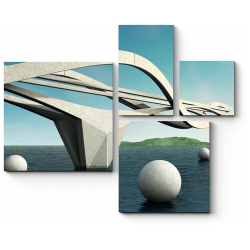 Модульная картина Пластичный мост 152x127