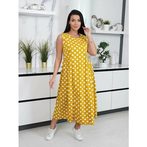 Сарафан LOVETEX.STORE, размер 50, горчичный