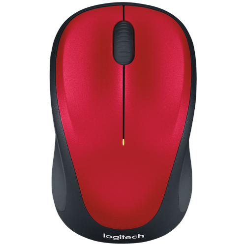 Беспроводная мышь Logitech M235, красный/черный