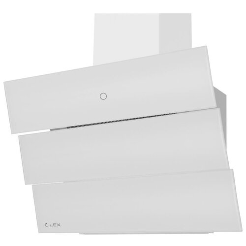 Наклонная вытяжка LEX Rio GS 600, цвет корпуса белый, цвет окантовки/панели белый