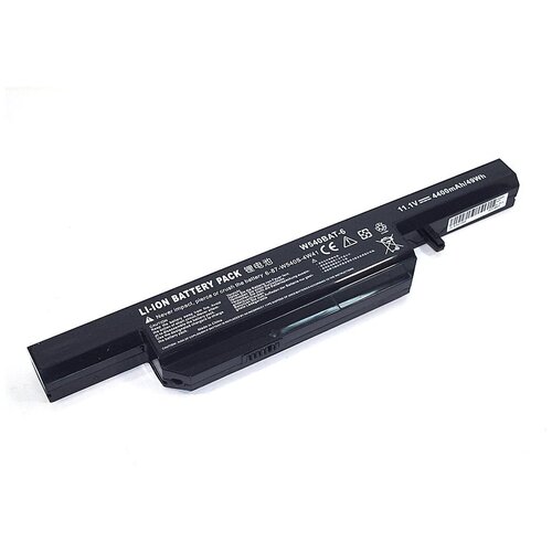 Аккумуляторная батарея (аккумулятор) для ноутбука Clevo W540-3S2P 11.1V 4400mAh черная