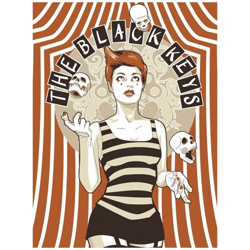Плакат, постер на бумаге The Black Keys/Блэк Кейс. Размер 21 х 30 см